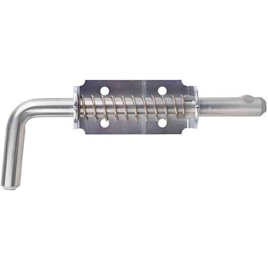 Verrou pistolet à ressort inox zingué blanc - Cdiscount Bricolage
