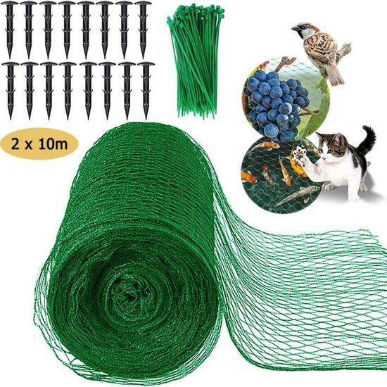 2 M x 10 M Anti-Oiseau Protection Net,Filet de Protection Oiseaux Anti-Feuilles Anti-Oiseaux ...