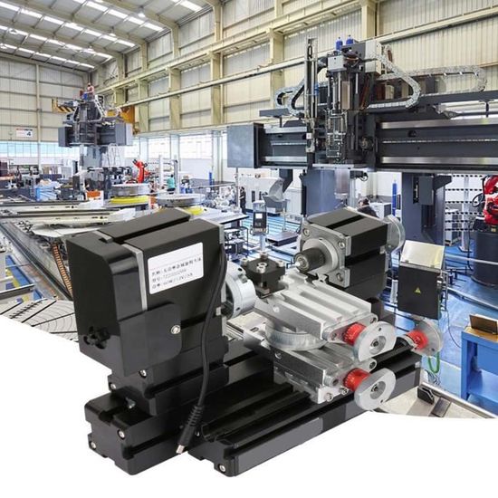 Mini tour rotatif à métaux 60W Moteur 12000RPM pour l'usinage du bois ...