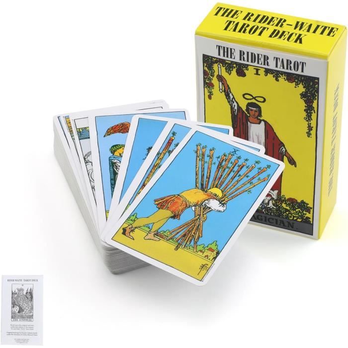 Jeu Tarot 78 Pièces Tarot Rider Waite en Papier Couché Tarot ...