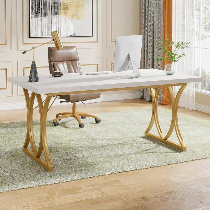 Tribesigns Bureau d'ordinateur, 159 cm Table de Bureau Informatique ...