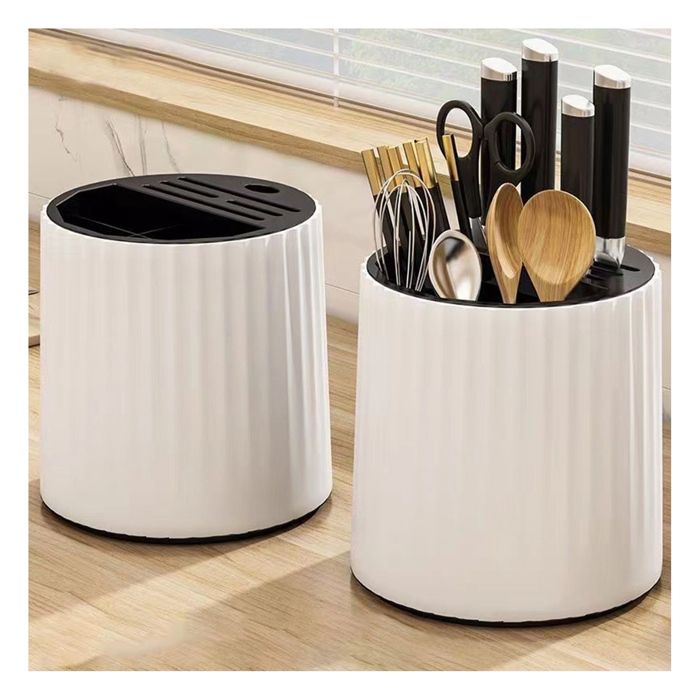 OMABETA Support de couteaux rotatif Porte-couteaux rotatif en plastique ...