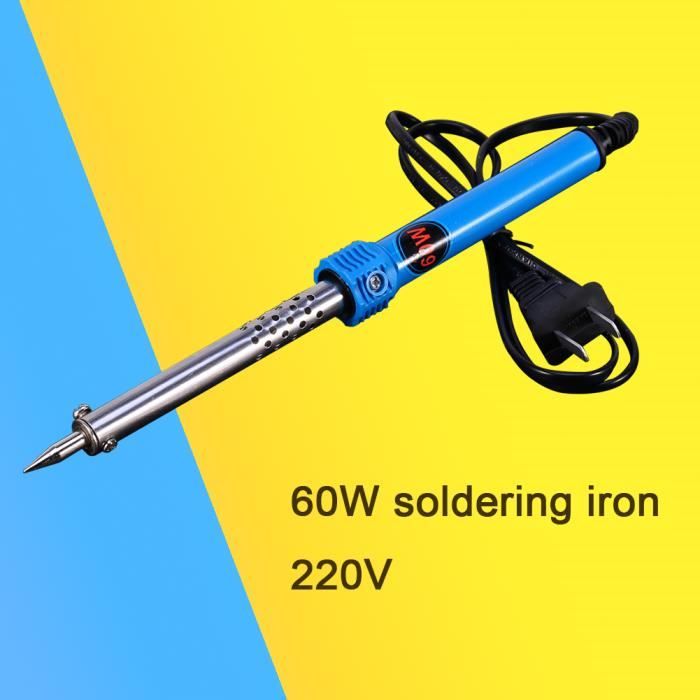 Pistolet à souder Kit de pointe de fer à souder à souder outil de réparation électronique 60W ...