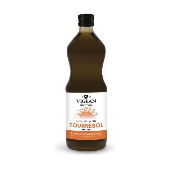 HUILERIE VIGEAN - Tournesol linoléique bio 1 L - Cdiscount Au quotidien