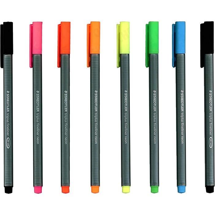 Triplus Lot de 8 feutres fins Couleurs pastel (6 + 2 feutres gratuits ...