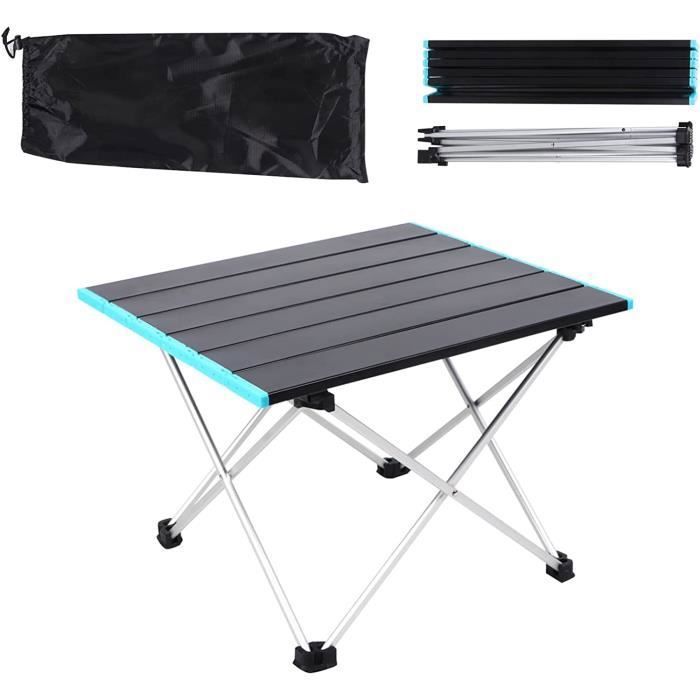 Table Pliante Camping, 56 x 40cm Aluminium Portable Folding Table ...