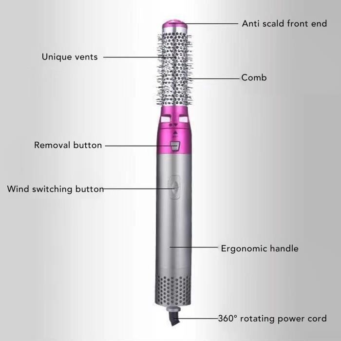 Baguette à Friser - CIKONIELF - 5 En 1 - Multifonctionnel - Peigne à ...
