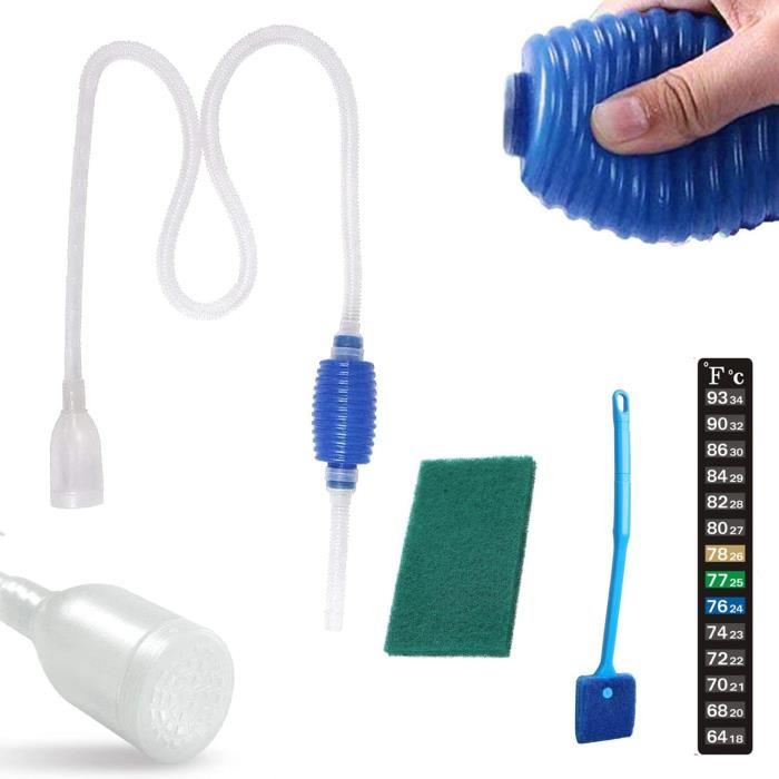 DAMILY® 4pcs Nettoyeur Aquarium Gravier et Eau, Kit Pompe Aspirateur à ...