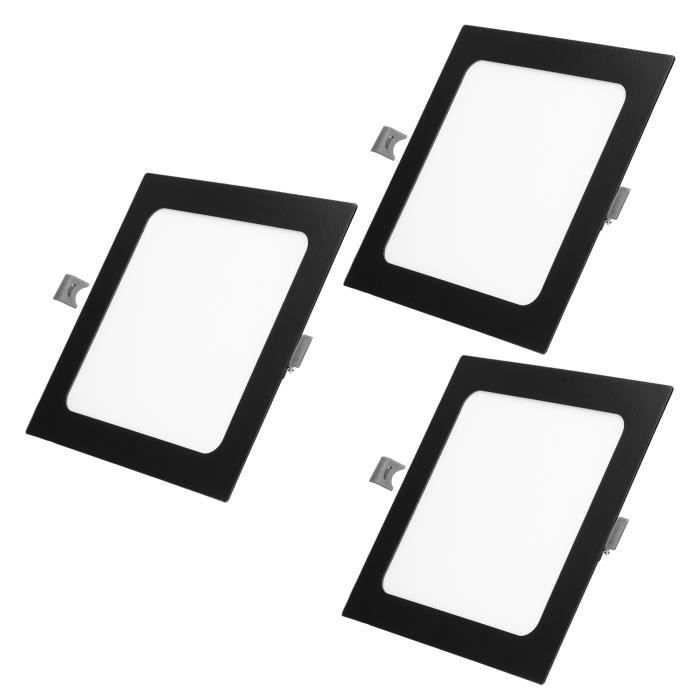 Ecd Germany 3x Led Panel Spot Encastrable 12w Remplace 65w Halogène