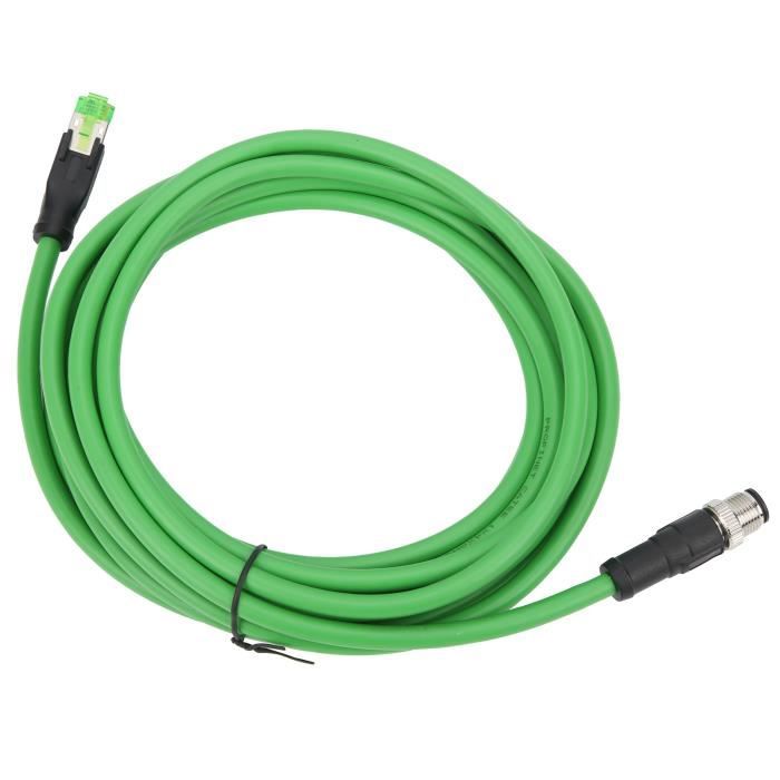 Câble Ethernet - EJ.LIFE - M12 à RJ45 - Étanche IP67 - Longueur 5m ...