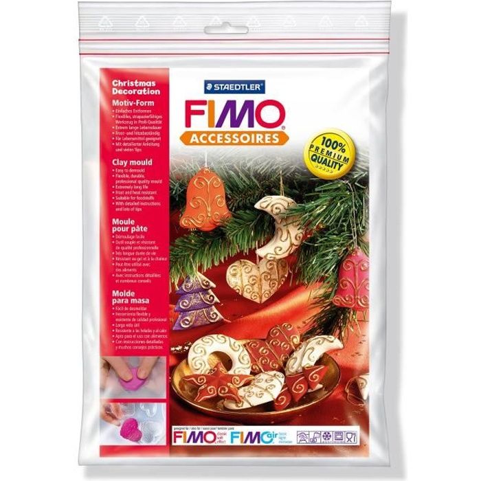 Moule - FIMO - Décorations de Noël - 158mm x 238mm - Plastique ...