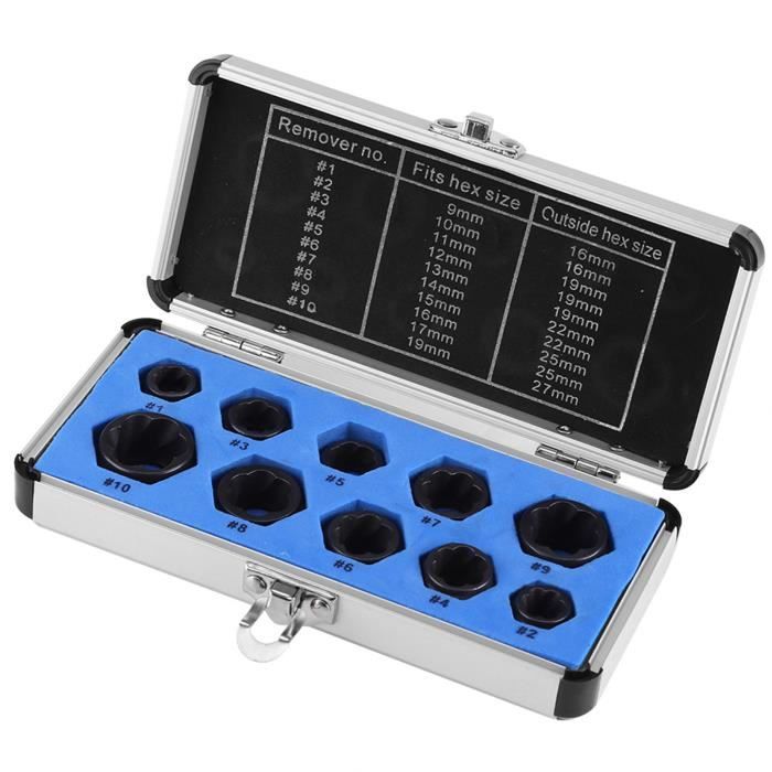 Set D'Extraction De Boulon Écrou Endommagé 10 Pièces - Cdiscount Bricolage