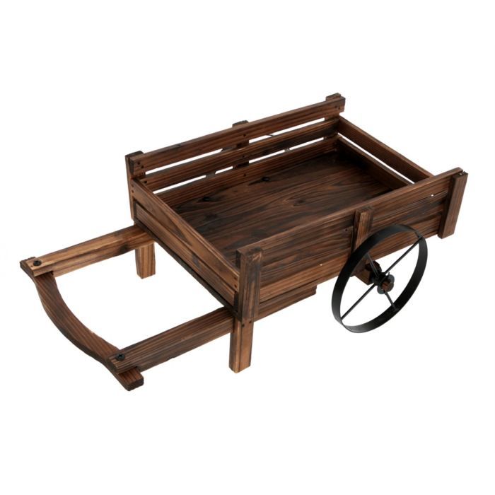 Charette porte-plante bois - Cdiscount Jardin