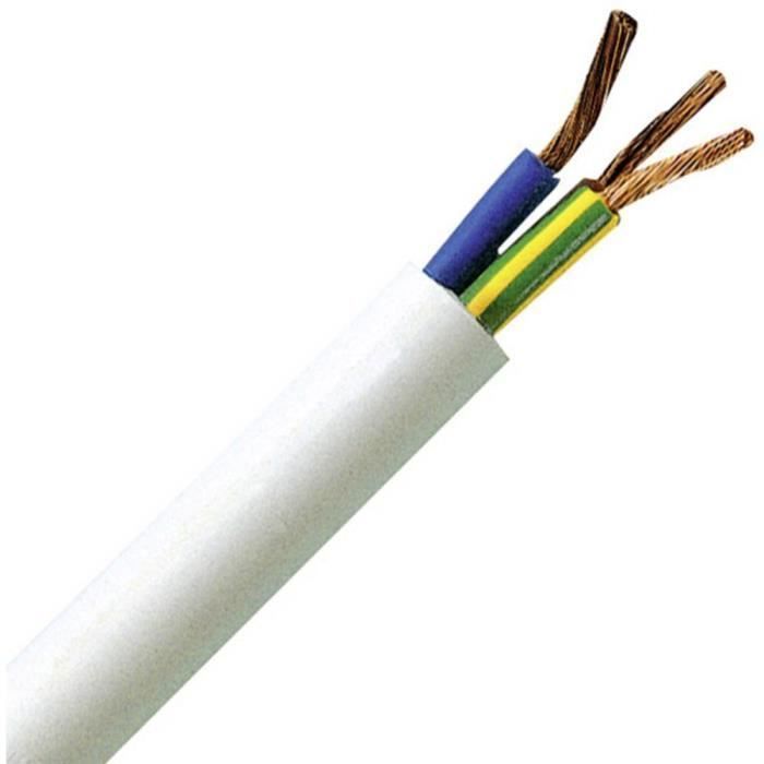 Câble électrique - KOPP - H05VV5-F - Noir - 10 m - Multiconducteur ...