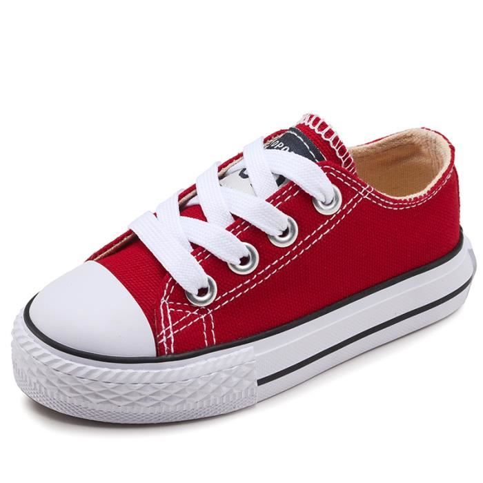 JS™ Baskets Enfants mixte rouge Rouge - Cdiscount Chaussures