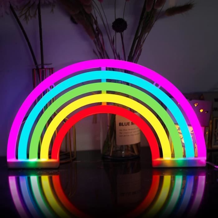 Led Rainbow Neon Sign Neon Veilleuse À Piles Ou Usb Powered Wall Decor ...