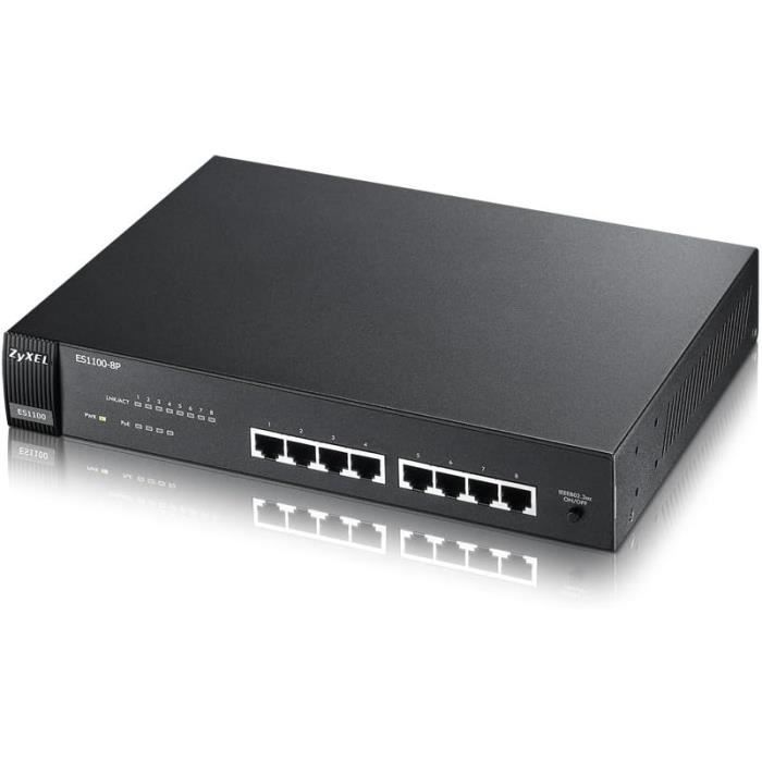 Switch Fast Ethernet 8 Ports Non Administrable Avec 4 Ports Poe [Es1100 ...