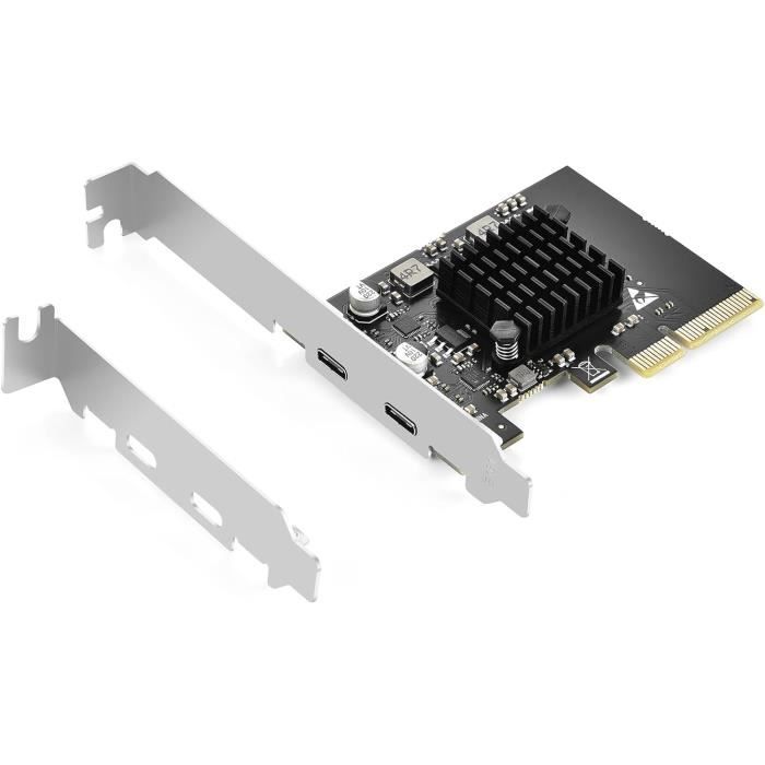 Carte D'Extension Pcie Usb C,Pci Express Pcie X4 Usb C 3.2 Gen2 2 Ports ...