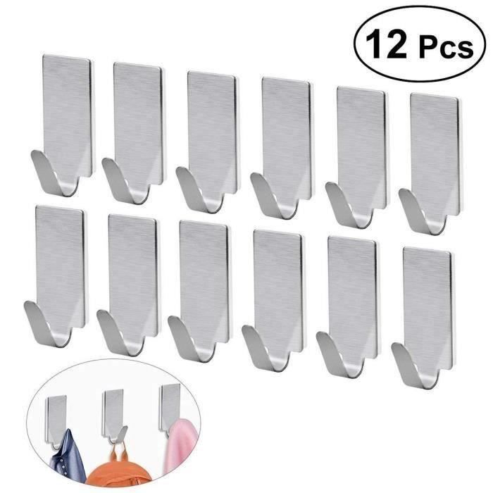 Shiny-12x crochet fixation murale 1mm crochet serviette adhésif salle ...