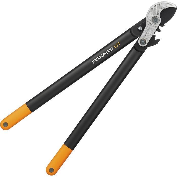 Fiskars Coupe-branches à enclume pour bois sec et dur, Système à crémaillère PowerGear II ...