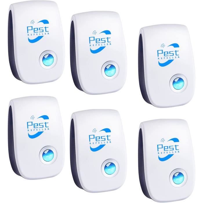 Répulsif Ultrason Anti-Rongeurs Insectes, 6 Pack Ultrason Anti ...