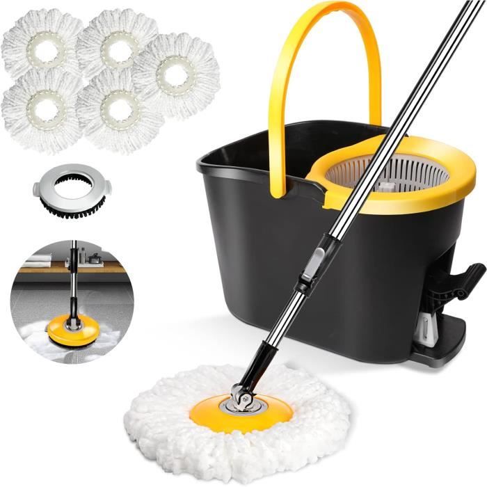 Balai Serpillière Seau Essoreur, Balai Serpillère Avec 5 Tampons ...