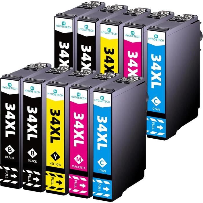 34Xl Lot De 10 Cartouches D'Encre Compatibles Pour Epson 34 Xl 34Xl ...