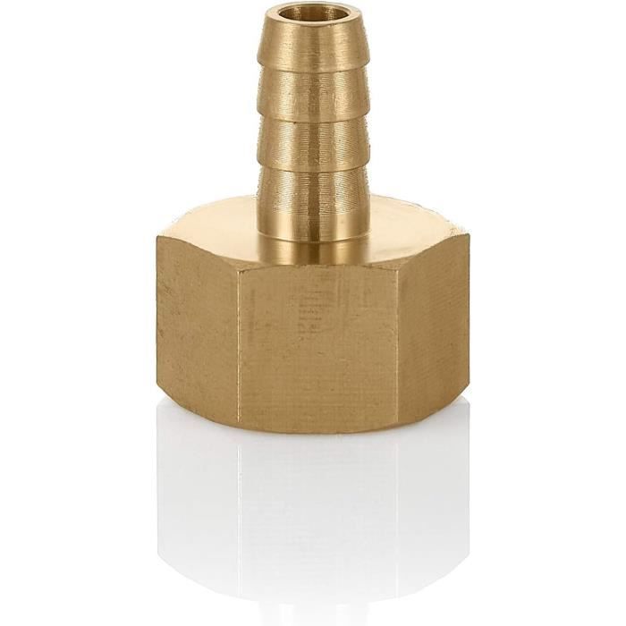 Raccord De Tuyau, Filetage Femelle 1-2" Bsp Vers Extrémité De Tuyau 10Mm - Construction Solide ...