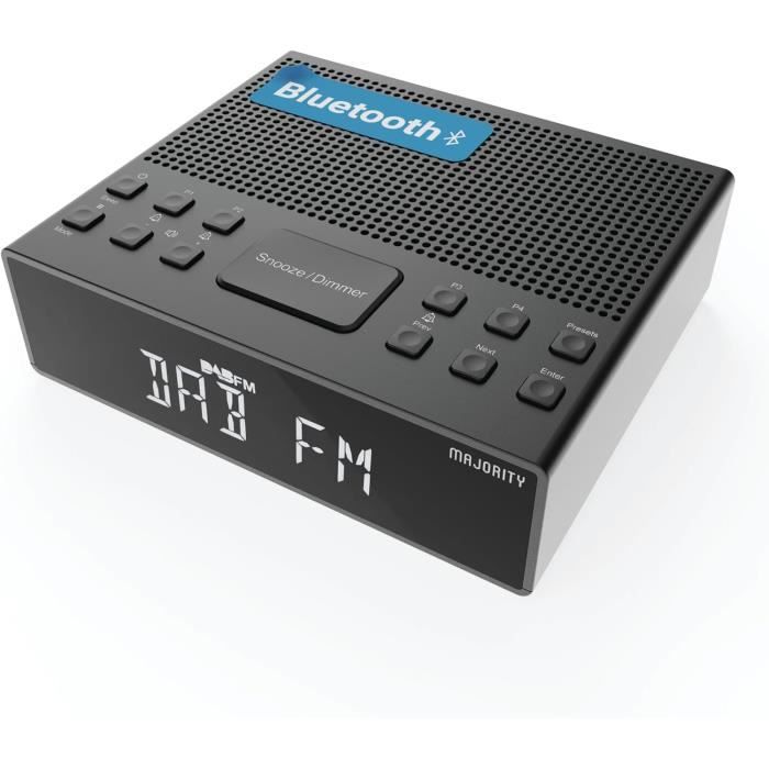 Radio Réveil Bluetooth Dab Dab Radio De Chevet Avec Double Alarme