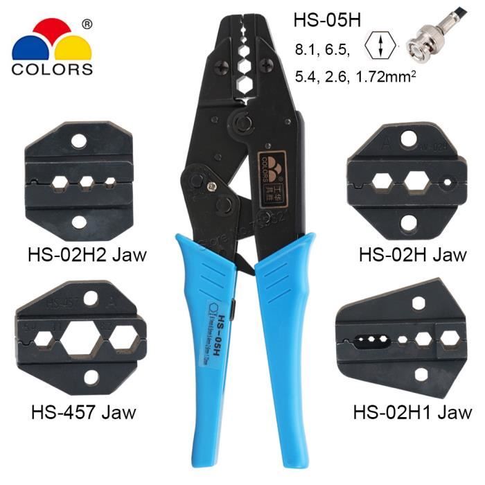 PINCE DE SERRAGE,HS-05H 4JAW--Jeu de mâchoires à sertir pour ...