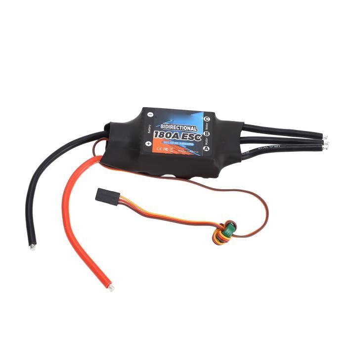 ZERONE ESC Brushless 180A Bidirectionnel Noir 2 6S Pour RC Voiture ...