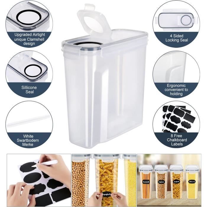 Boite De Rangement Cuisine, Bocaux Hermetiques Alimentaires Lot De 4 ...