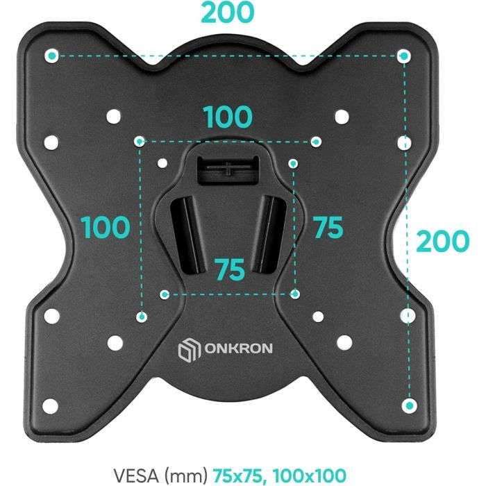 Support Television Mural Pivotant Inclinable Pour 17-43 Pouces Tv Poids ...