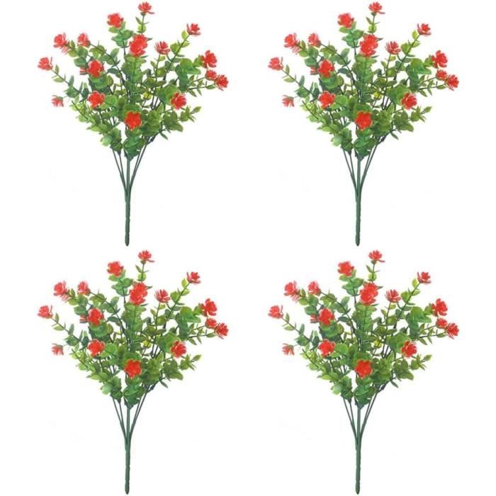 Hocadon 4 Pièces Arbustes de Verdure Artificielle, Artificielle Faux ...