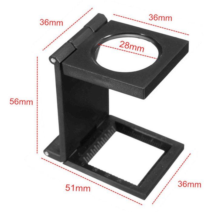 Loupe - Loupe pliante - Loupe pliante grossissante x10 - ABS - Loupe de ...