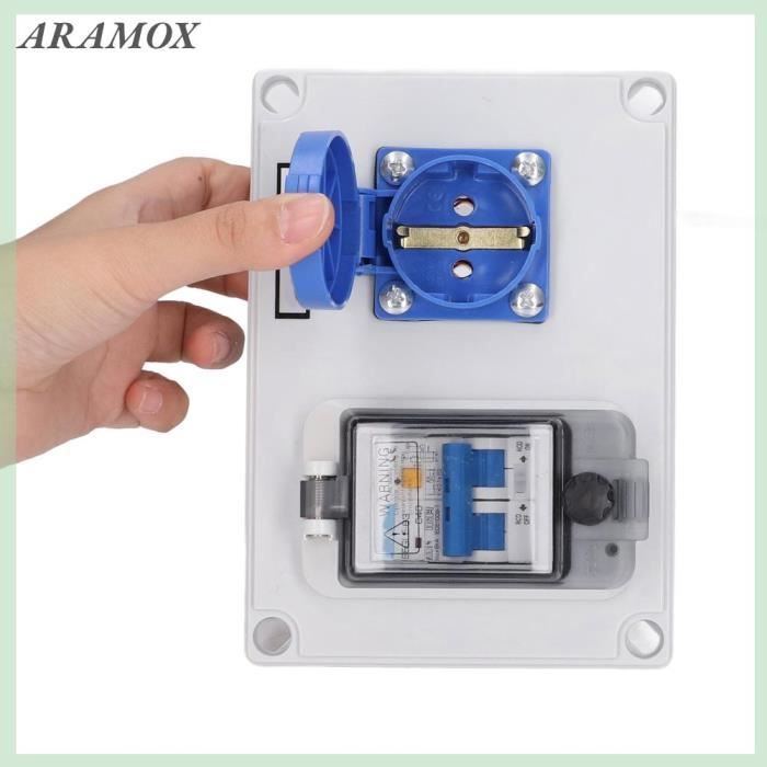 ARAMOX Boîtier Prise Murale Boîte Prise de Courant avec RCD 230V 40A 1P ...