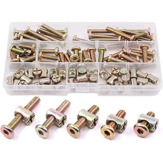 M6 Hex Socket Tea Capuchon Tête Vis Boulons et Baril Nuts Assortiment ...