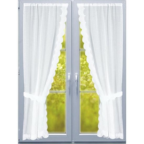 Rideaux bonne femme Cornely la paire, 160X90 couleur Blanc - Cdiscount ...