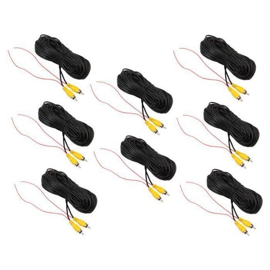 MOON-Câble Vidéo RCA 8 Pièces pour Caméra de Recul de Vue Arrière de ...