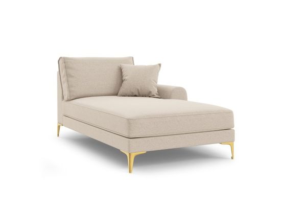 MICADONI - Méridienne d'angle Droit Larnite - Pieds Métal Doré - 1 ...