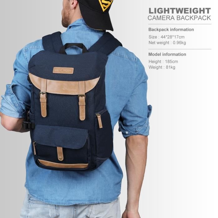 Sac à Dos Appareil Photo Sac DSLR Sac de Voyage avec Housse Imperméable ...