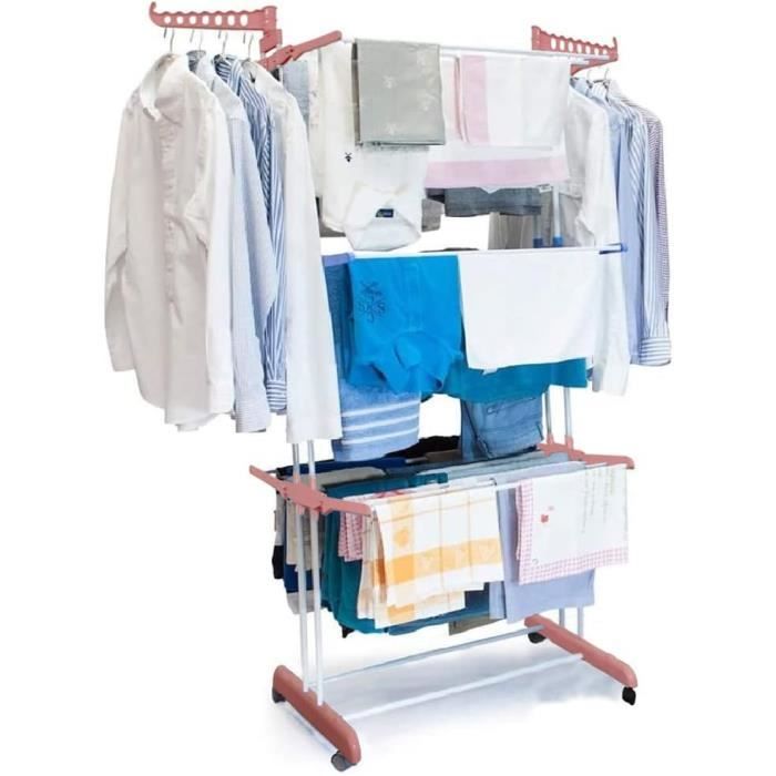 Étendoir À Linge À Tour En Acier Et Abs De Grande Capacité, Modulable ...