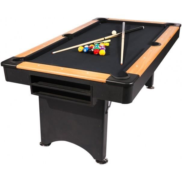 Billard pliant 6ft - Mannoni - Noir - Rangement facile - Accessoires ...