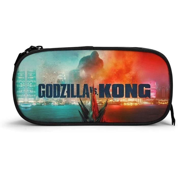 Trousse à crayons Godzilla VS Kong - Grande capacité - Cuir - Noir ...