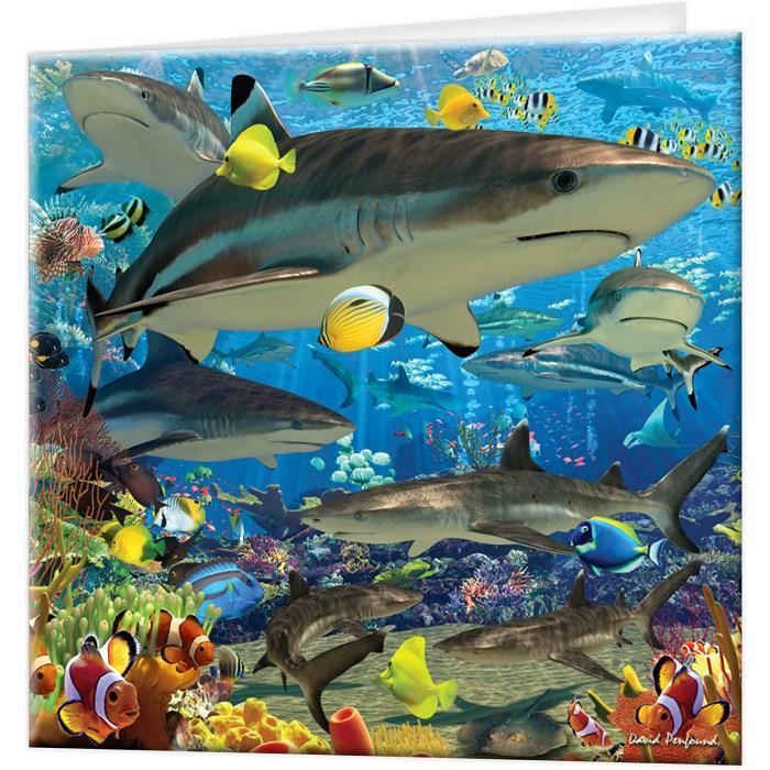 Carte de voeux 3D LiveLife Requin et récif de Deluxebase. Carte 3D ...