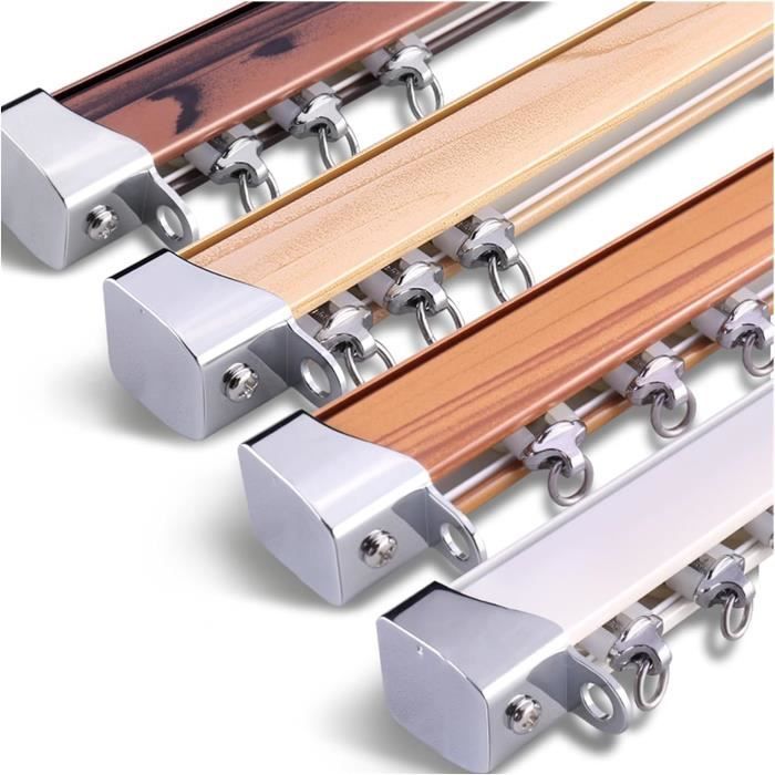 Rail De Rideau Simple En Aluminium Avec Poulies Silencieuses, Ensemble ...