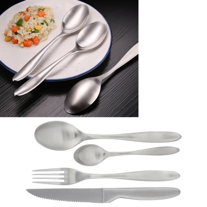 YIC 24 Pièces Kit Vaisselle Couverts Type Européen 304 Couteaux En ...
