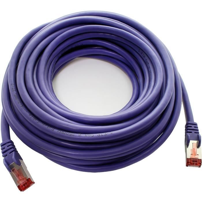 Câble réseau Cat6 5m violet - 5 x Câble Ethernet - Cdiscount Informatique