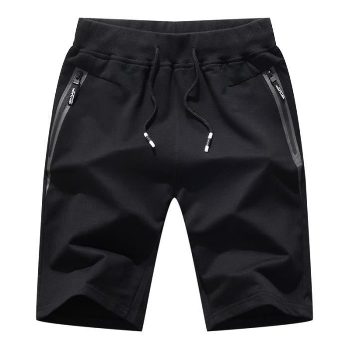 Shorts de Marque Luxe - Noir - Homme - Grande Taille - Été - Coton ...