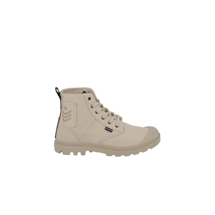 Boots lacets semelle crantée empiècement armée PAMPA HI ARMY Sable ...